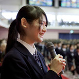 Students of Yakumo Academy, Tokyo, cheer His… | The 14th Dalai Lama